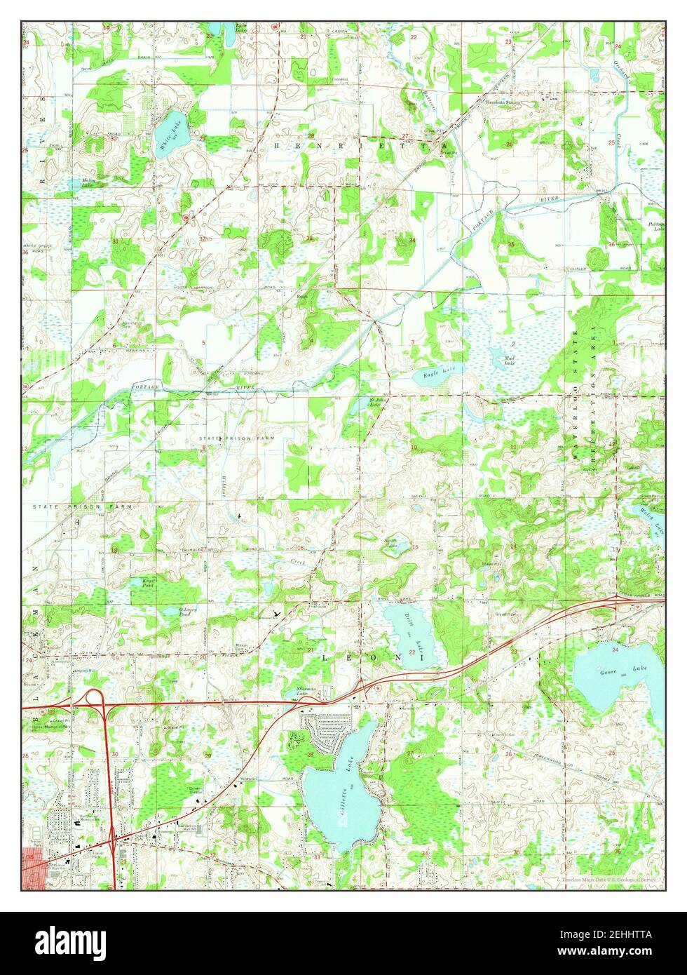 Gilletts Lake, Michigan, map 1970, 1:24000, United States of America by ...