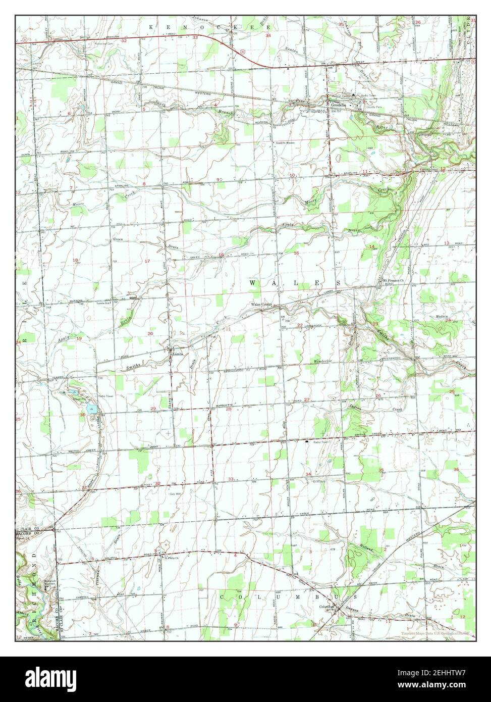 Goodells, Michigan, map 1968, 1:24000, United States of America by ...