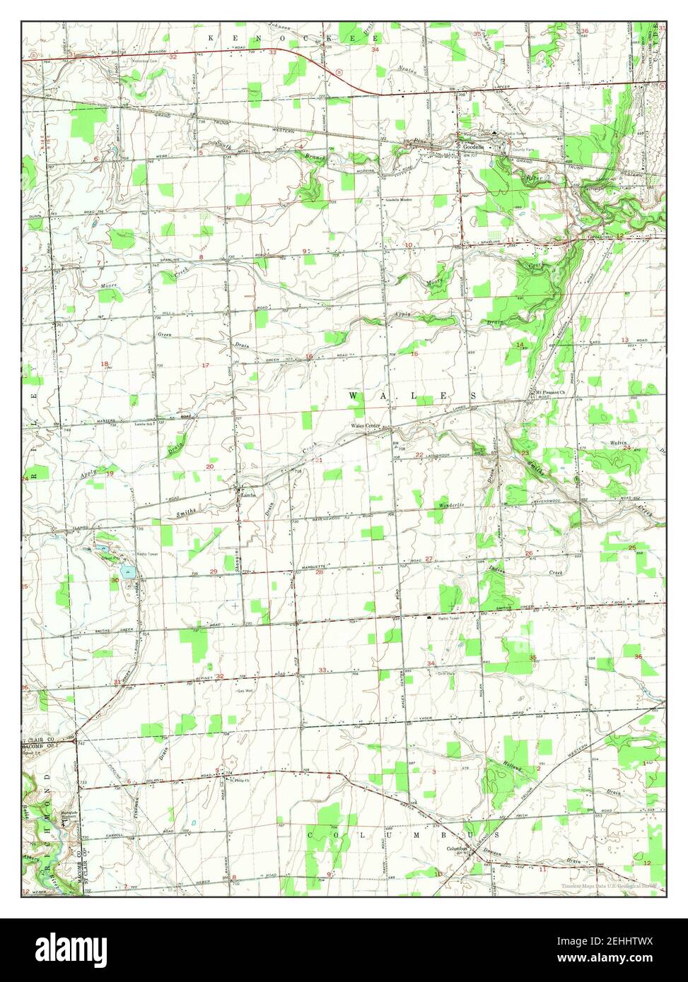 Goodells, Michigan, map 1968, 1:24000, United States of America by ...