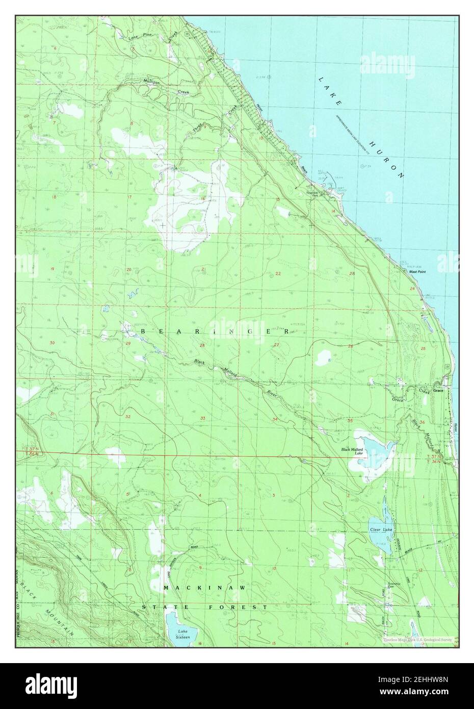 Grace, Michigan, map 1982, 1:24000, United States of America by ...