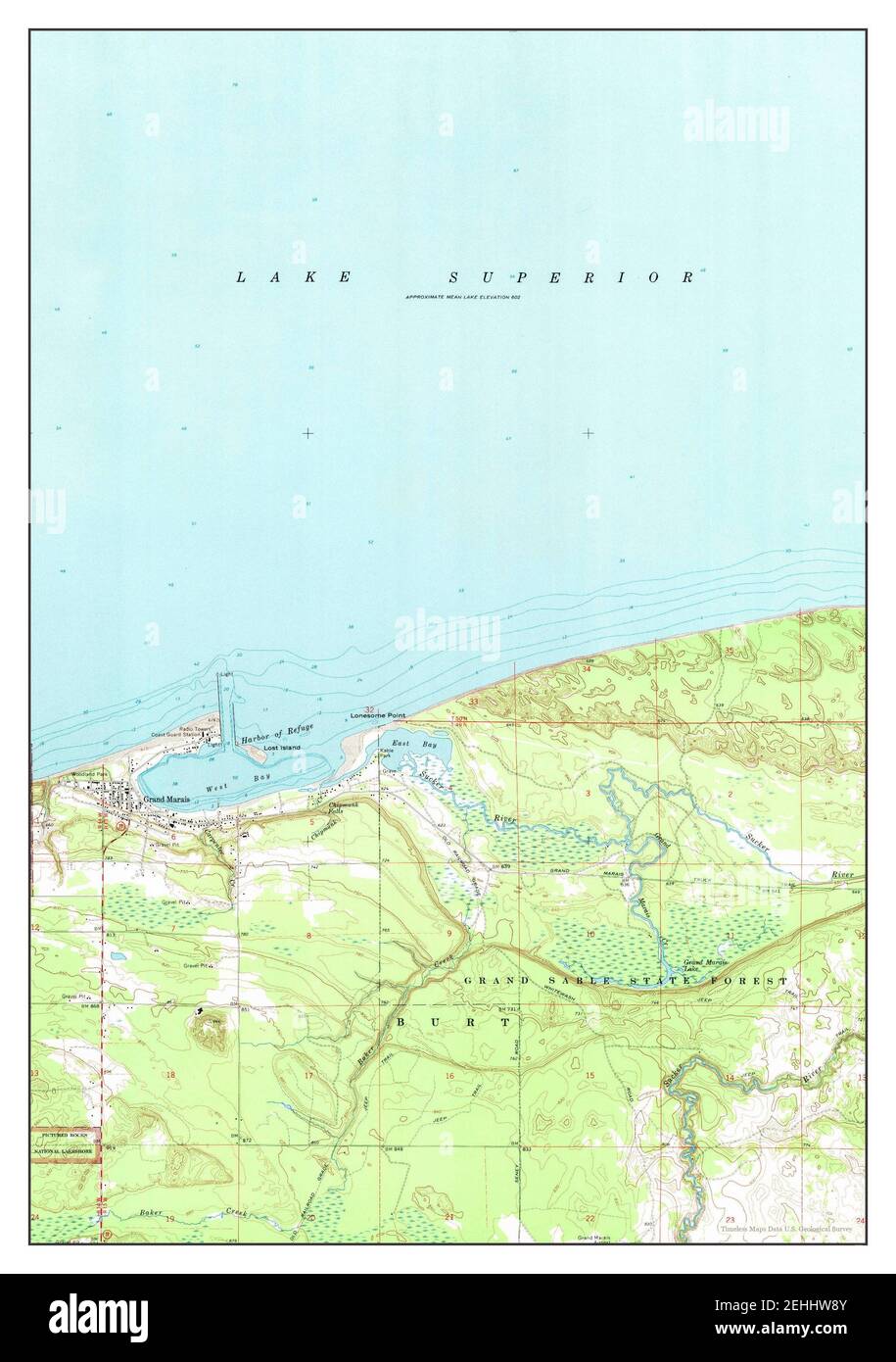 Grand Marais, Michigan, map 1968, 1:24000, United States of America by ...