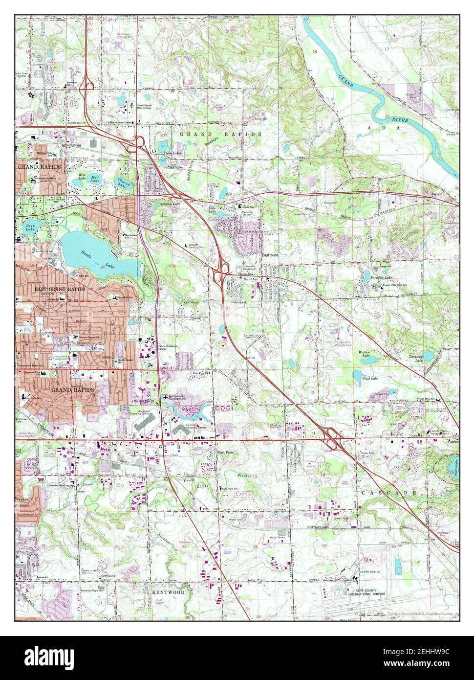 Grand rapids, michigan map High Resolution Stock Photography and Images ...