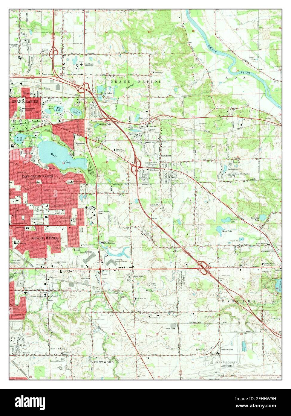 Grand rapids, michigan map High Resolution Stock Photography and Images ...