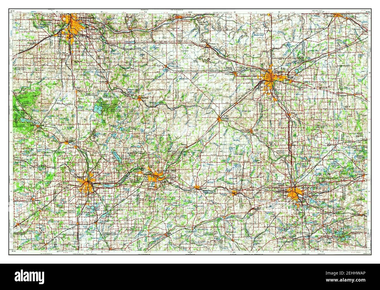 Grand rapids, michigan map High Resolution Stock Photography and Images ...