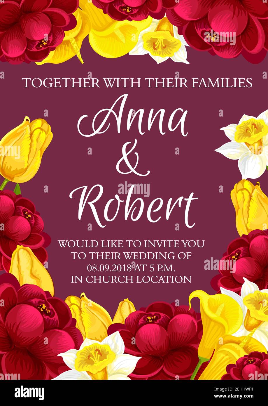 Roses and daffodils Stock Vector Images - Alamy