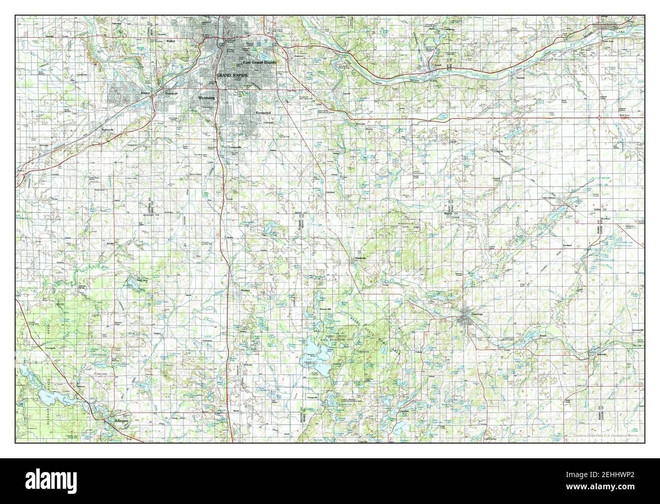 Grand rapids, michigan map High Resolution Stock Photography and Images ...