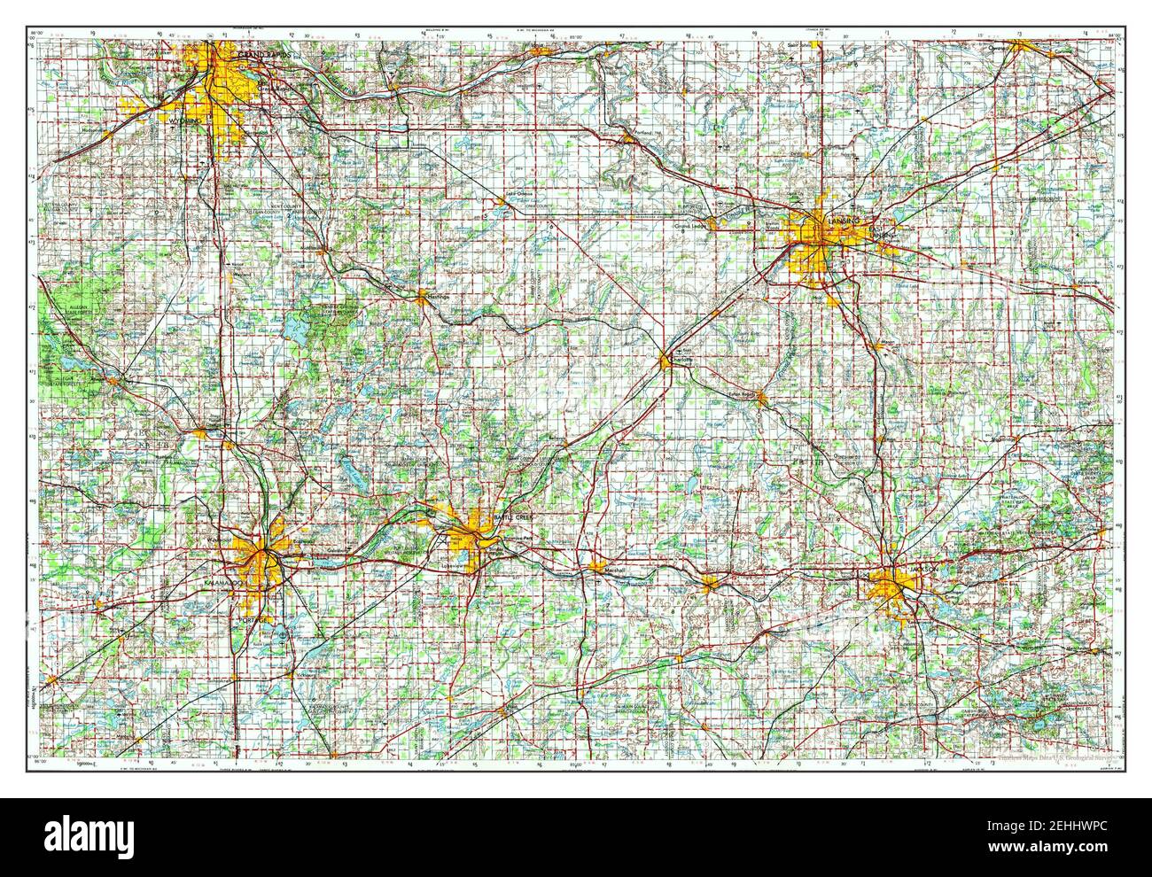 Grand rapids, michigan map High Resolution Stock Photography and Images ...