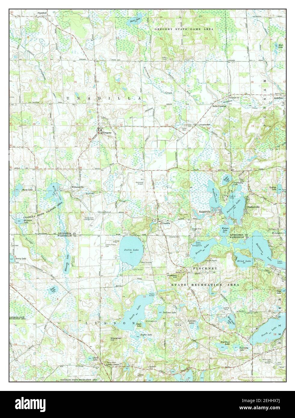 Gregory, Michigan, map 1973, 1:24000, United States of America by ...