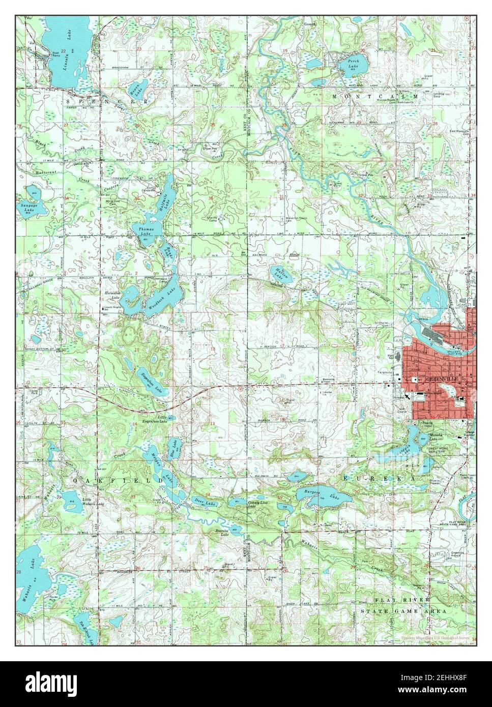Greenville West, Michigan, map 1972, 1:24000, United States of America ...