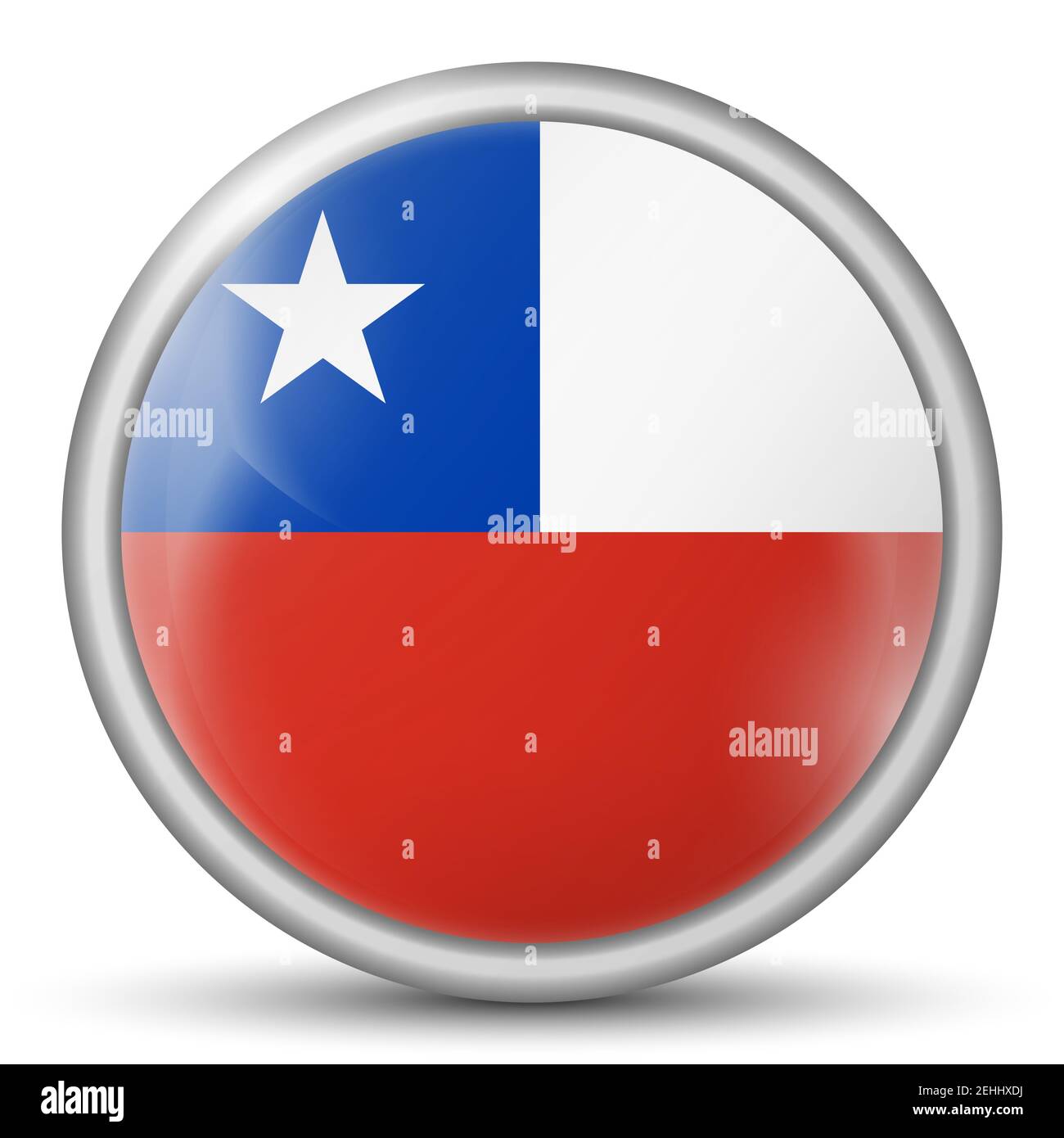 Flag chile realistic 3d Cut Out Stock Images & Pictures - Alamy