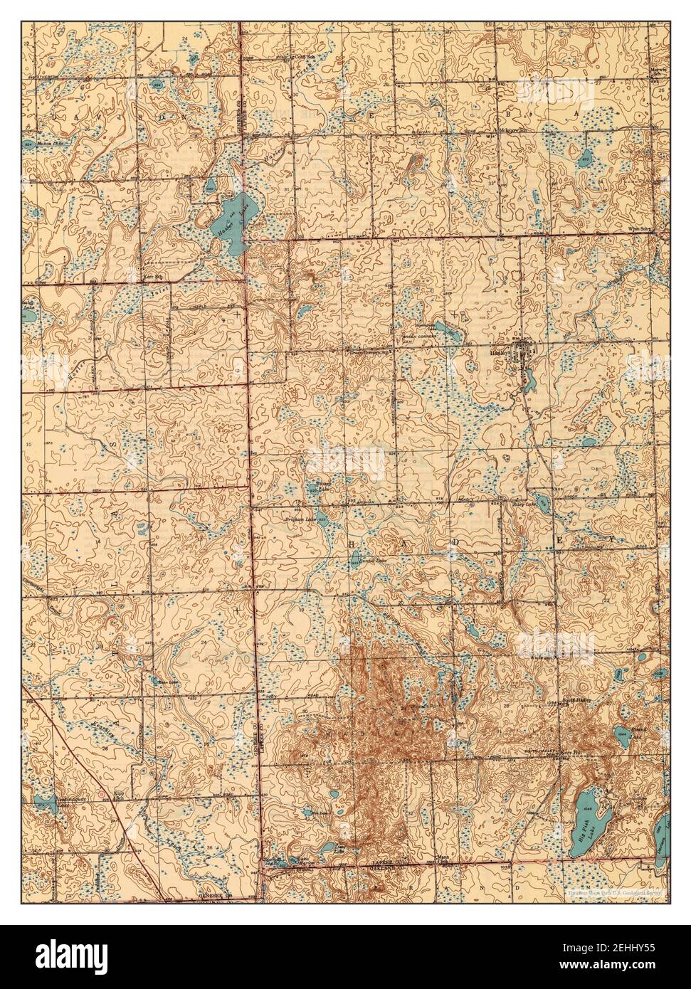 Hadley, Michigan, map 1945, 1:24000, United States of America by ...