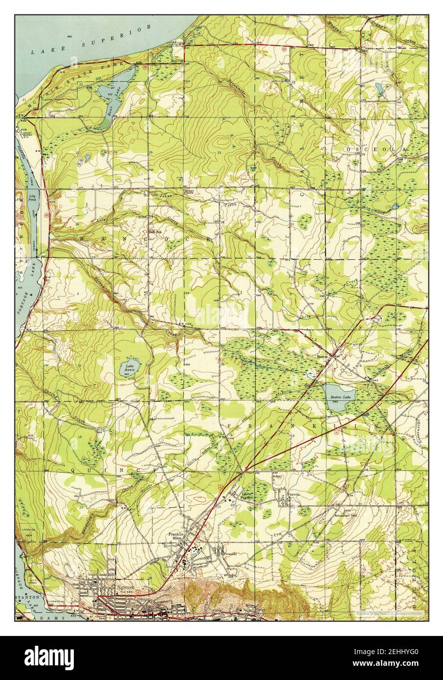 Hancock Michigan Map 1948 124000 United States Of America By Timeless Maps Data Us
