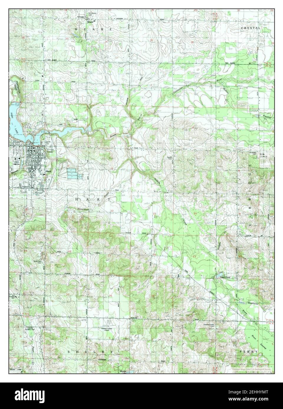 Hart michigan map hi-res stock photography and images - Alamy