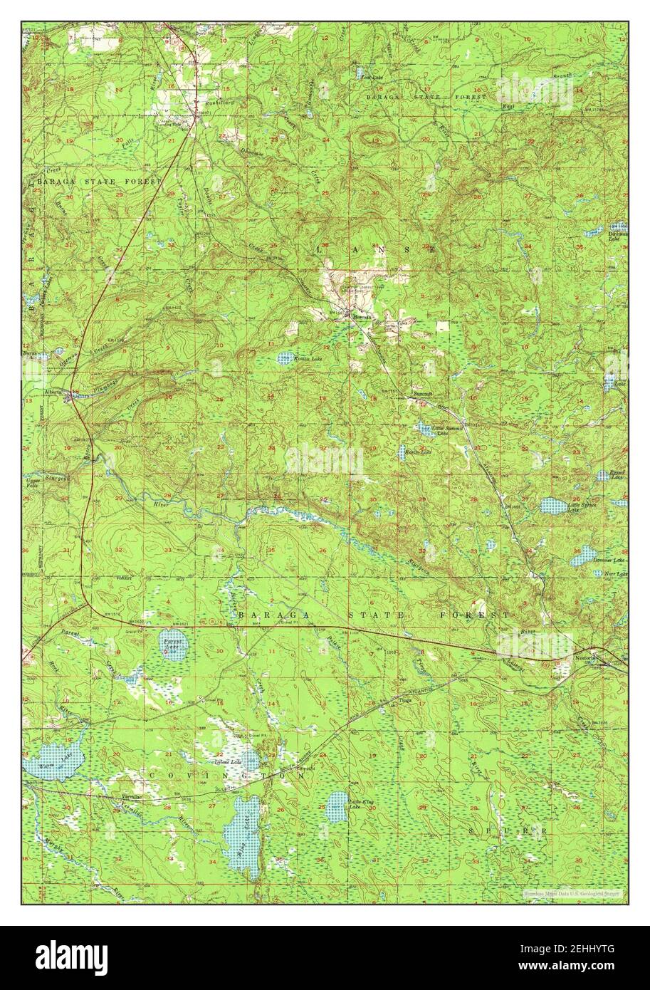 Herman, Michigan, map 1955, 1:62500, United States of America by ...