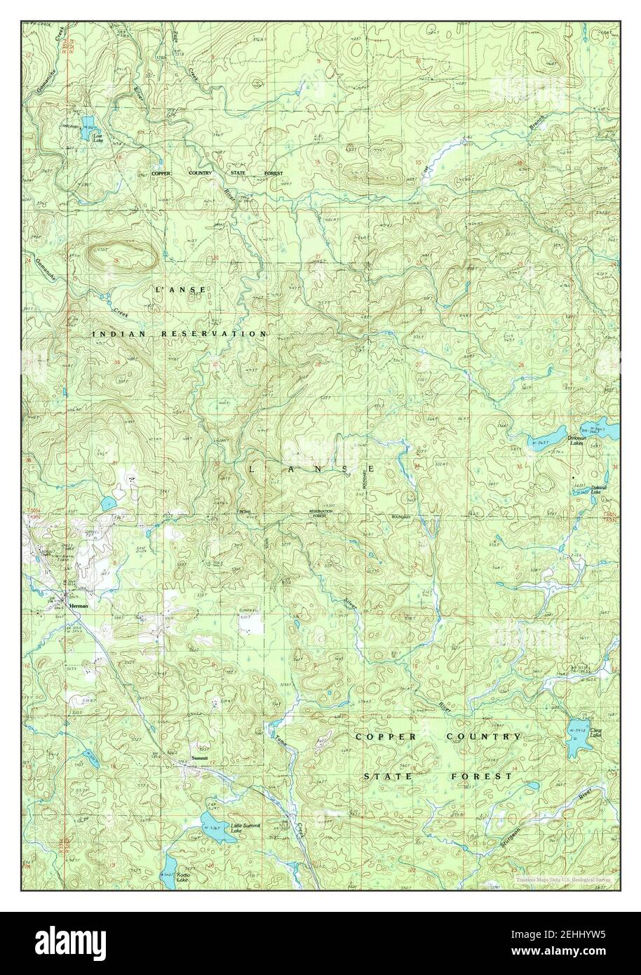 Herman, Michigan, map 1985, 1:24000, United States of America by ...