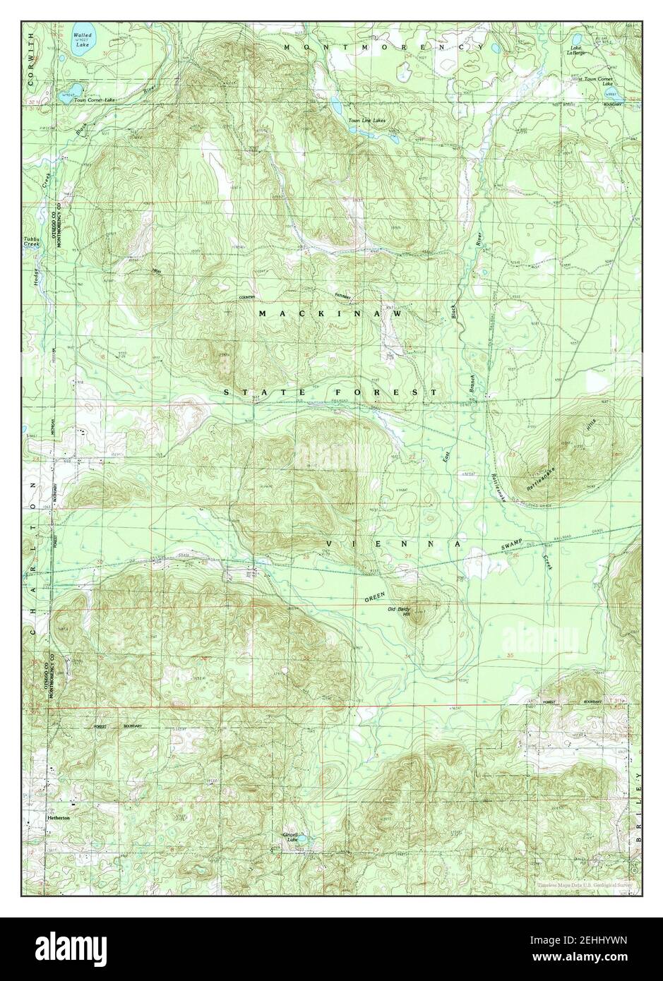 Hetherton, Michigan, map 1986, 1:24000, United States of America by ...