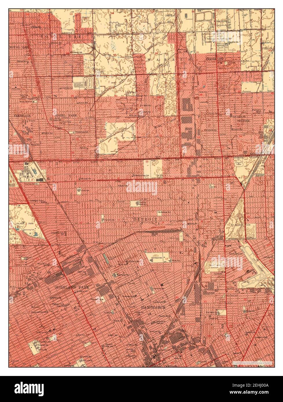 Highland park map hi-res stock photography and images - Alamy