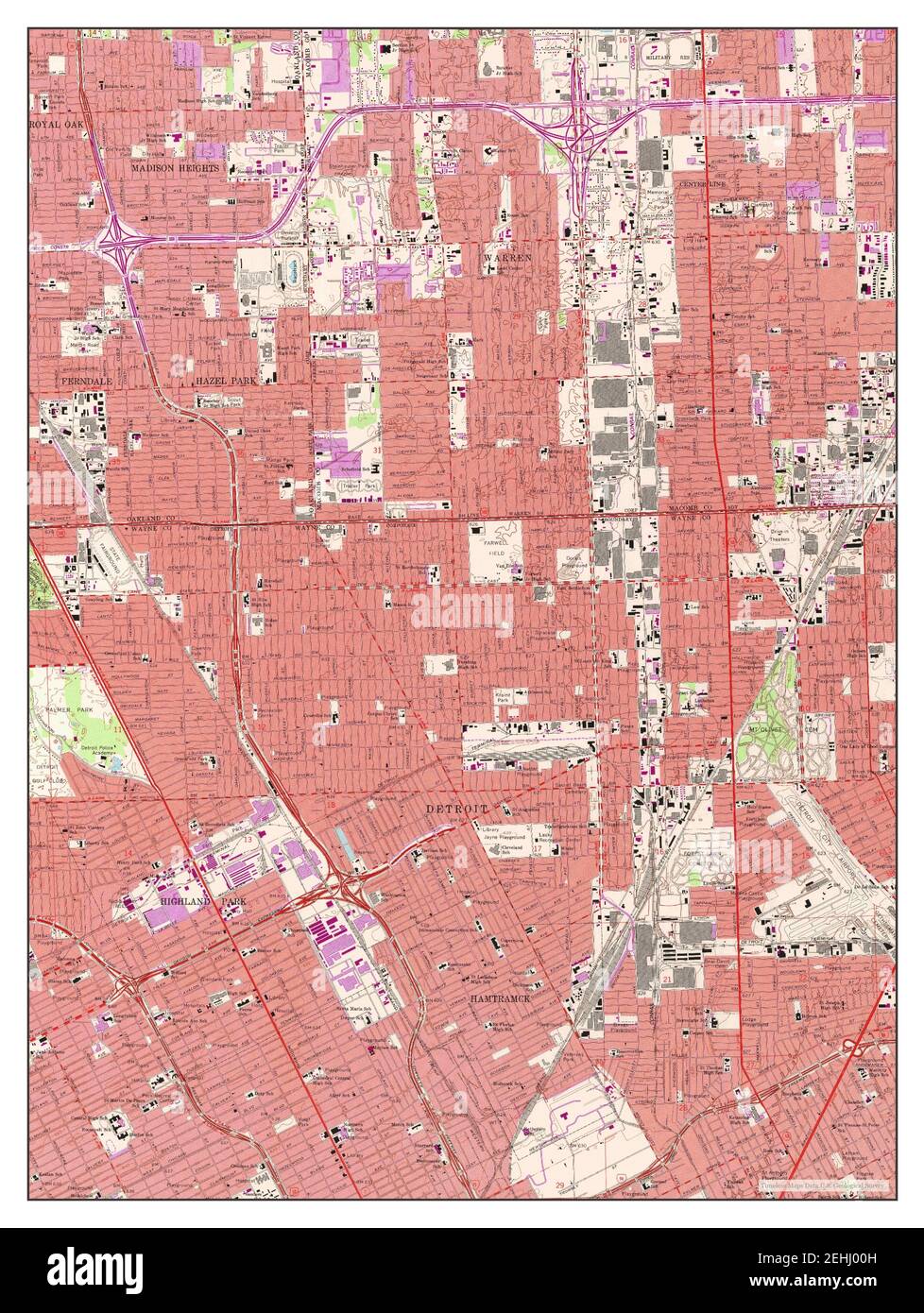 Highland park map Cut Out Stock Images & Pictures - Alamy