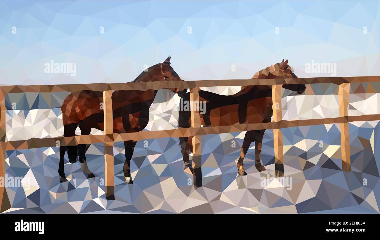 Corral fence Stock Vector Images - Alamy