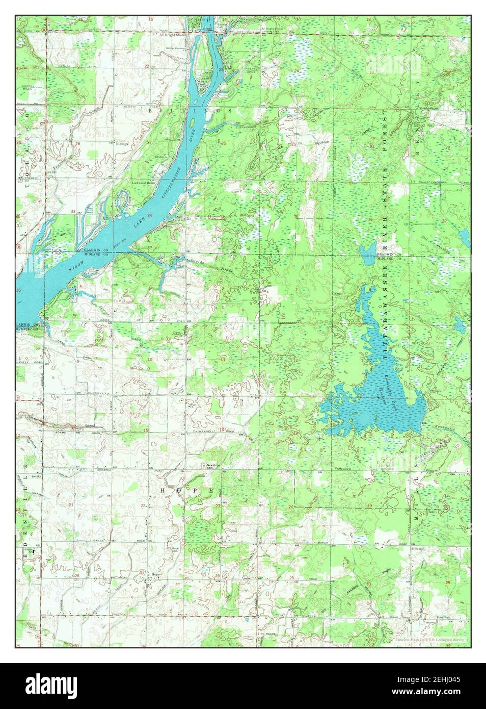 Hope, Michigan, map 1969, 1:24000, United States of America by Timeless ...
