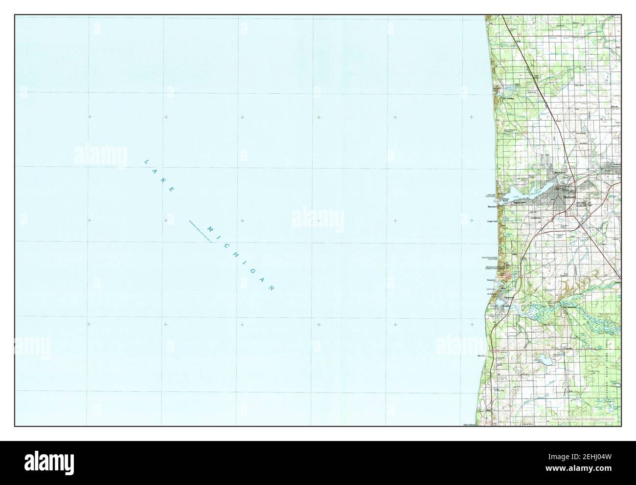 Holland, Michigan, map 1982, 1:100000, United States of America by ...