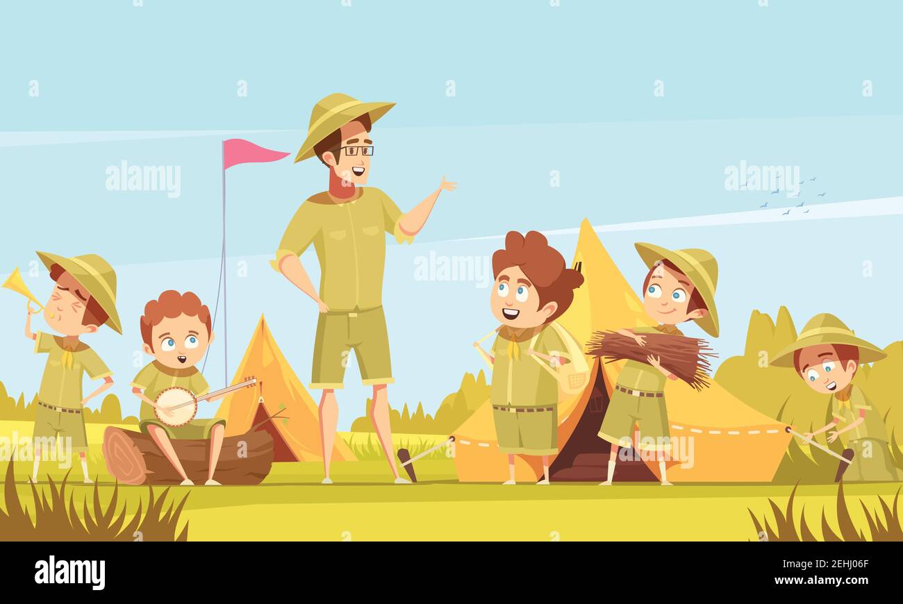 Teen boys vacation fun Stock Vector Images - Alamy