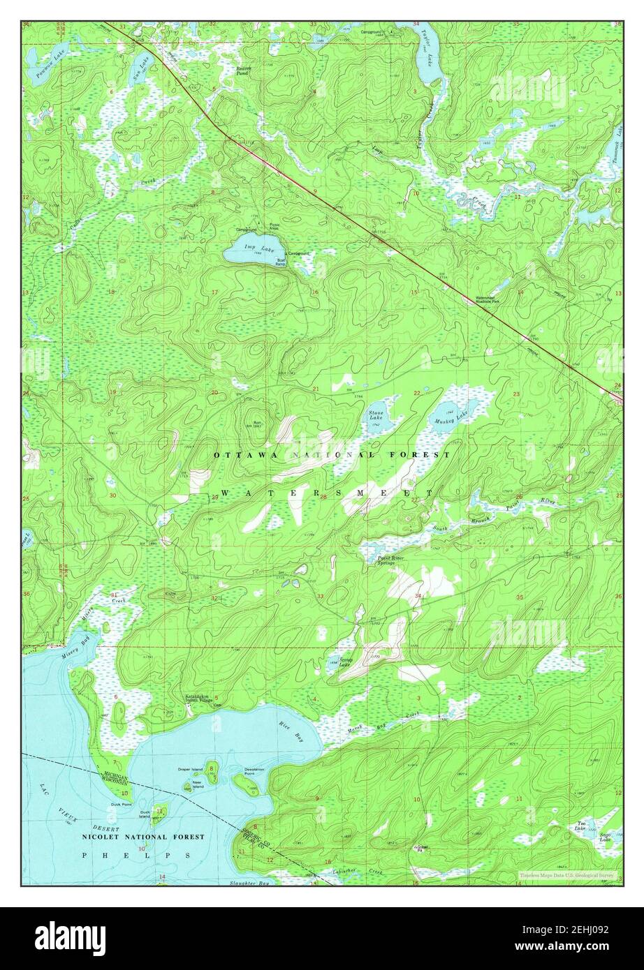 Imp Lake, Michigan, map 1982, 1:24000, United States of America by ...