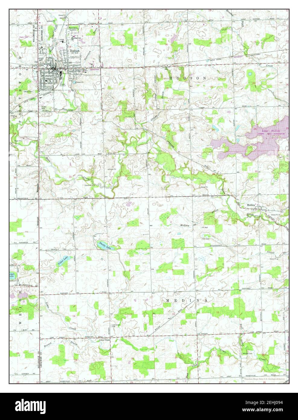 Hudson, Michigan, map 1962, 1:24000, United States of America by ...