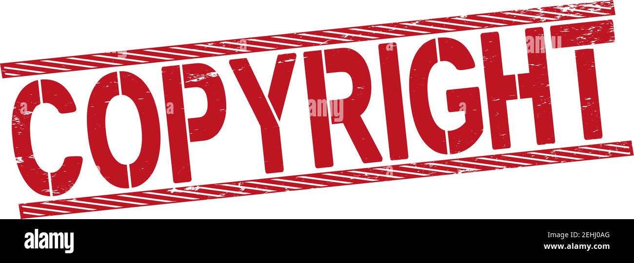COPYRIGHT Red Rubber Stamp Vector over a white background Stock Vector ...