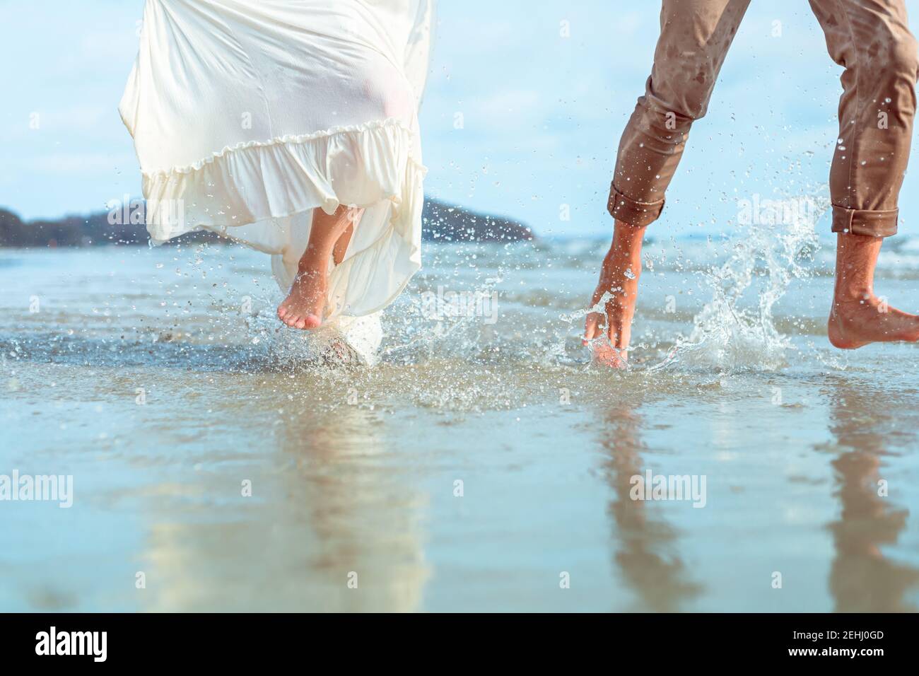 Romantic Couple In Water