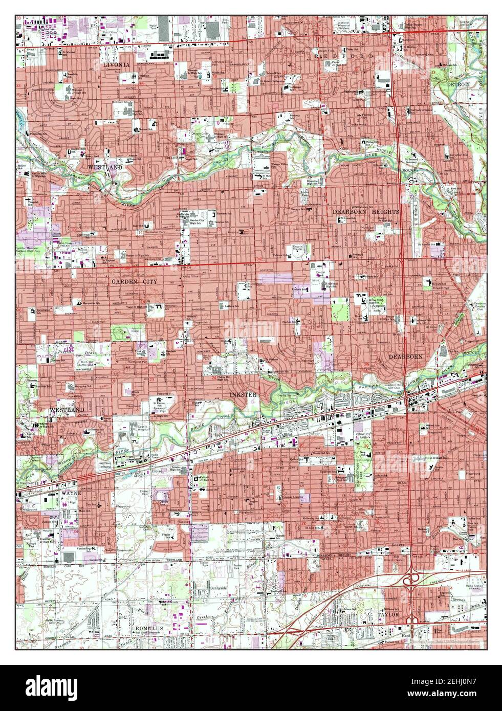 Inkster, Michigan, map 1996, 1:24000, United States of America by ...