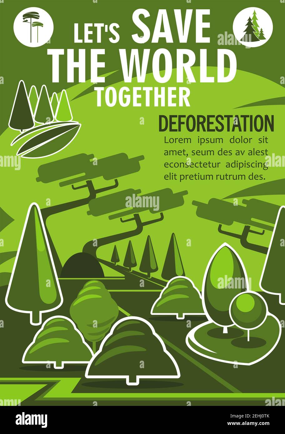 Save World banner for ecology nature conservation themes design. Green ...