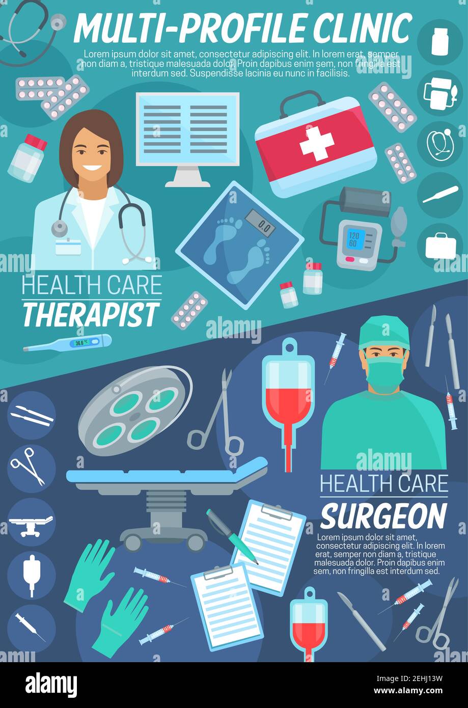 Health care banner of primary care and surgery medical clinic ...