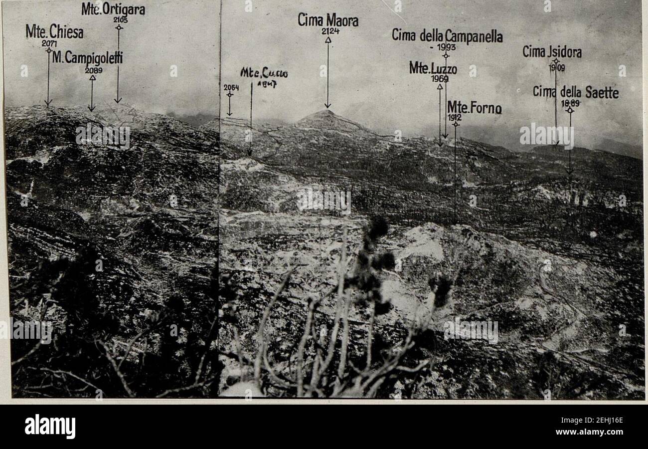 Panorama, Cima Undici bis Mte. Meletta. Standpunkt, Corno di Campo ...