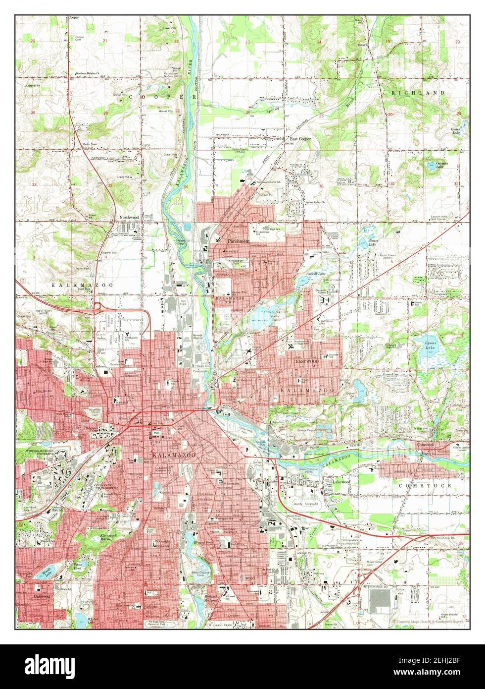 Map of kalamazoo hi-res stock photography and images - Alamy