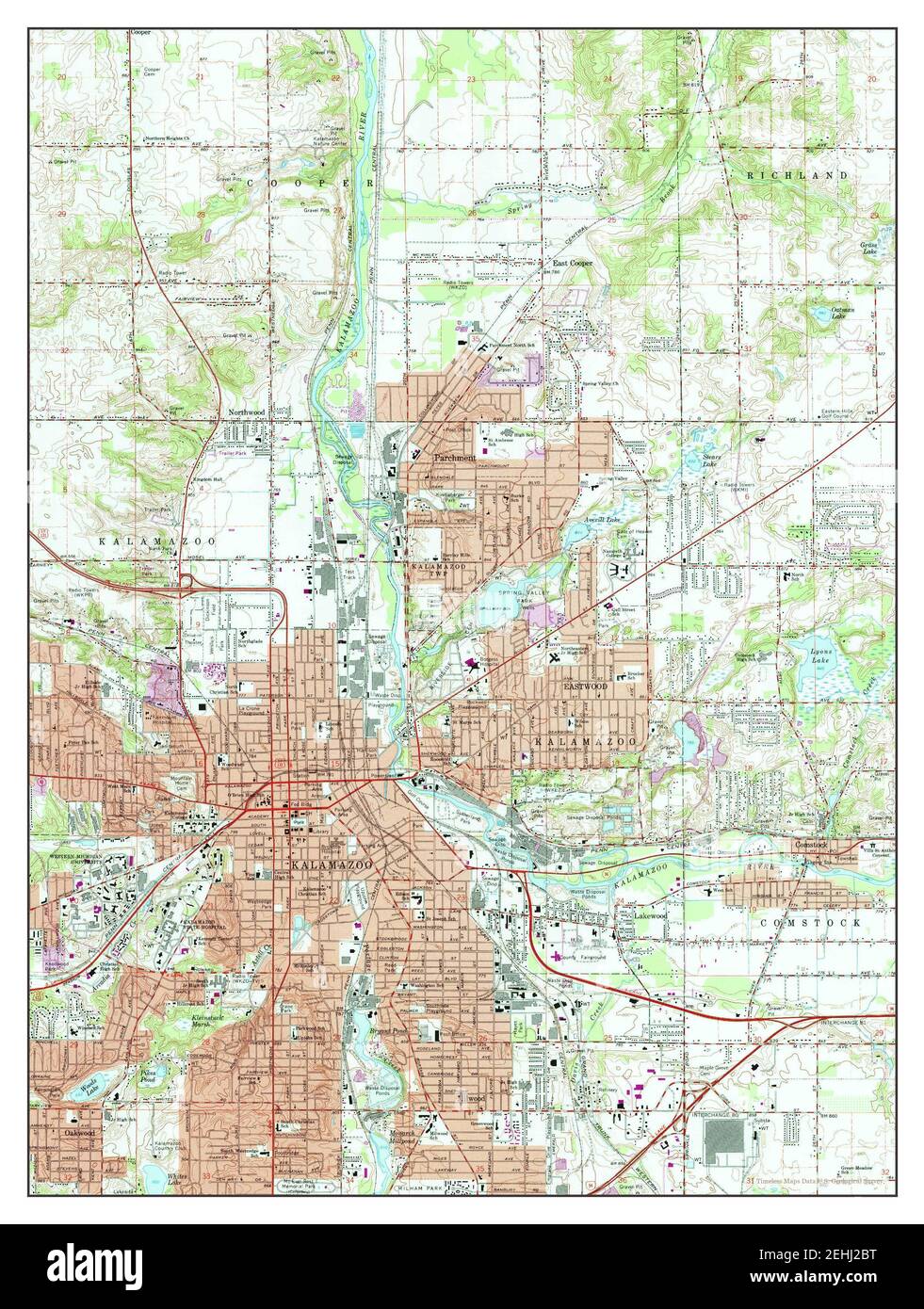 Kalamazoo, Michigan, map 1967, 1:24000, United States of America by ...