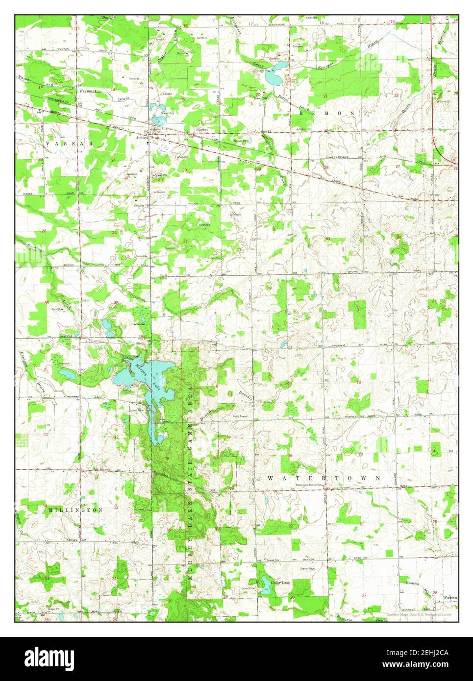 Juniata, Michigan, map 1963, 1:24000, United States of America by ...