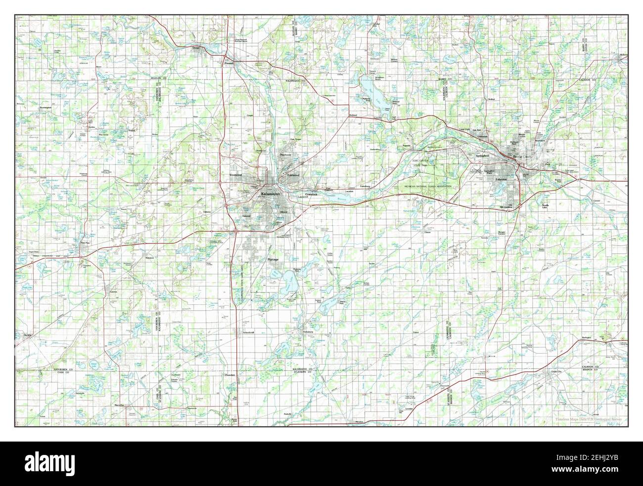 Map of kalamazoo hi-res stock photography and images - Alamy