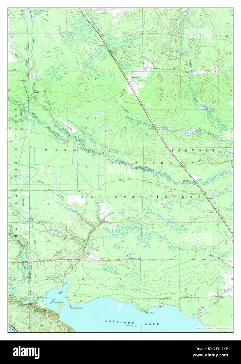 Kenneth, Michigan, map 1964, 1:24000, United States of America by ...