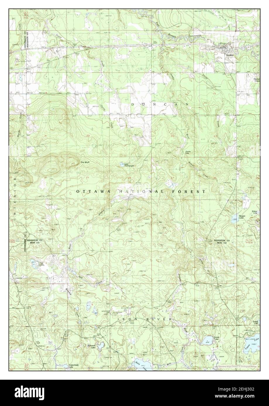 Kenton, Michigan, map 1982, 1:25000, United States of America by ...