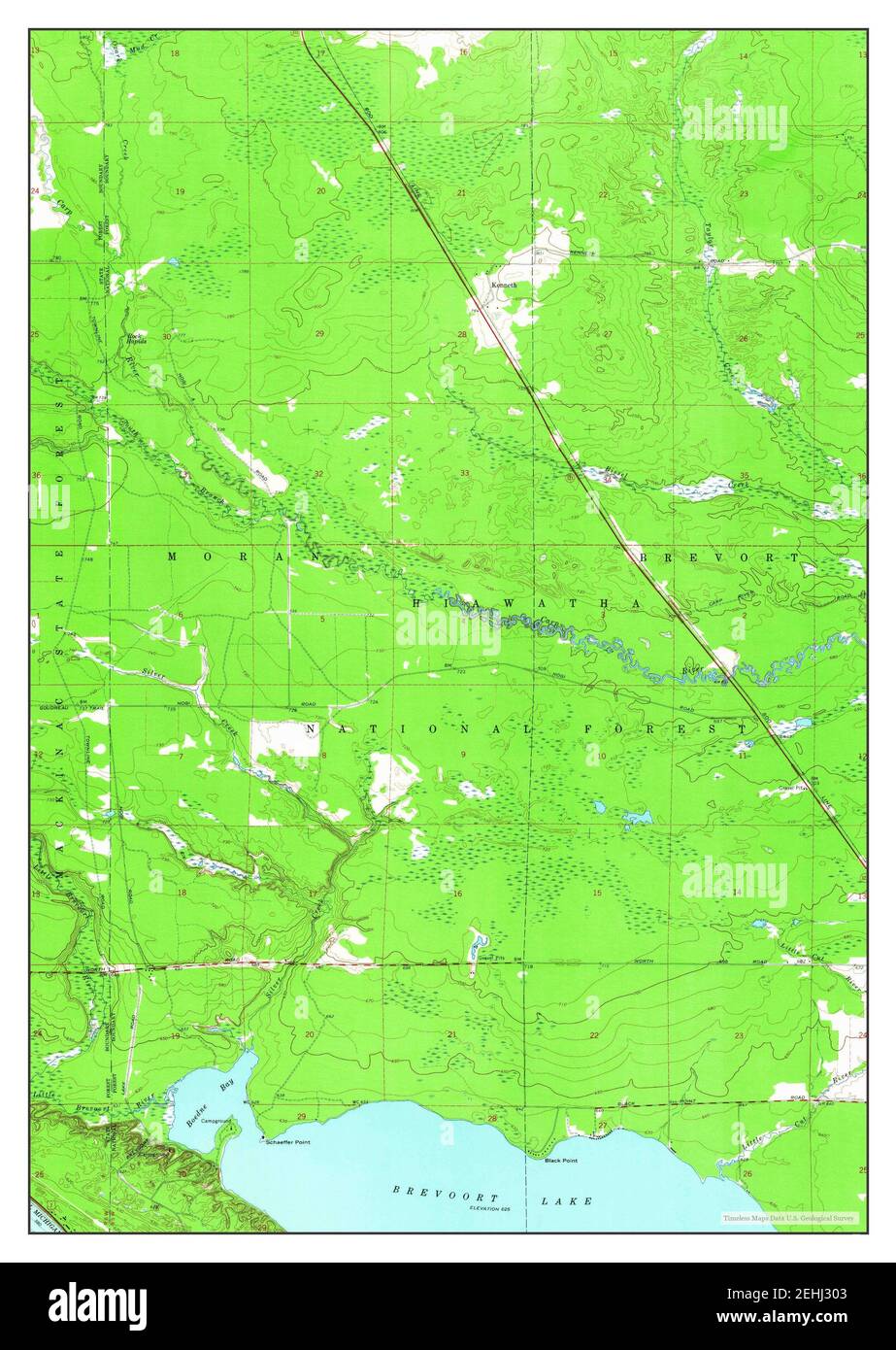 Kenneth, Michigan, map 1964, 1:24000, United States of America by ...