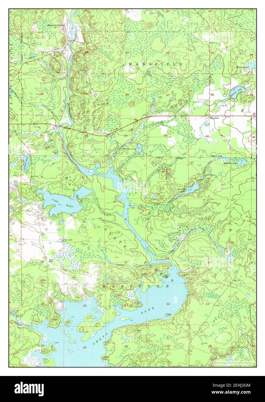 Lake Mary, Michigan, map 1956, 1:24000, United States of America by ...