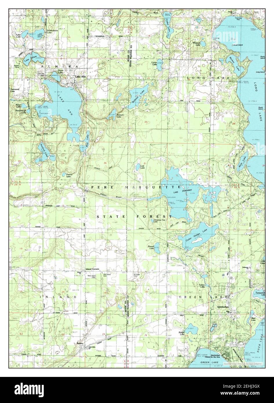 Lake Ann, Michigan, map 1983, 1:25000, United States of America by ...