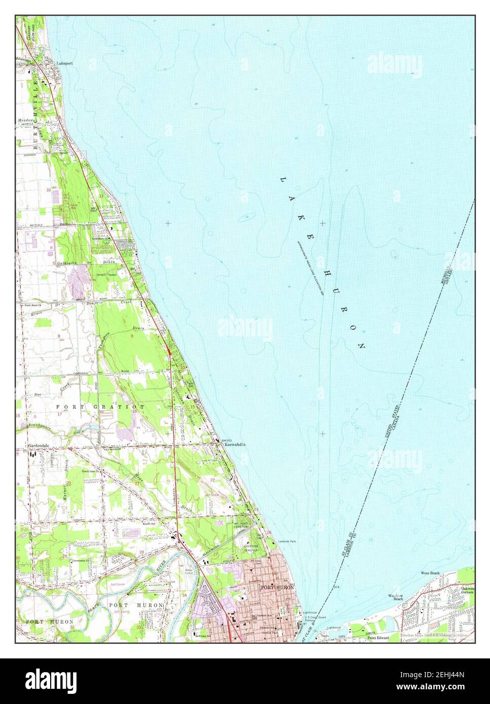 Lakeport, Michigan, map 1961, 1:24000, United States of America by ...