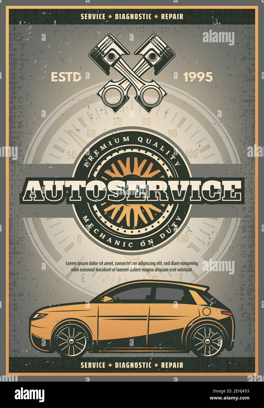 Vintage automobile advertisement Stock Vector Images - Alamy