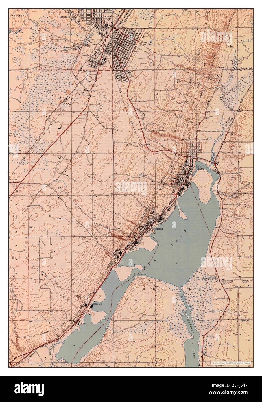 Laurium, Michigan, map 1948, 1:24000, United States of America by ...