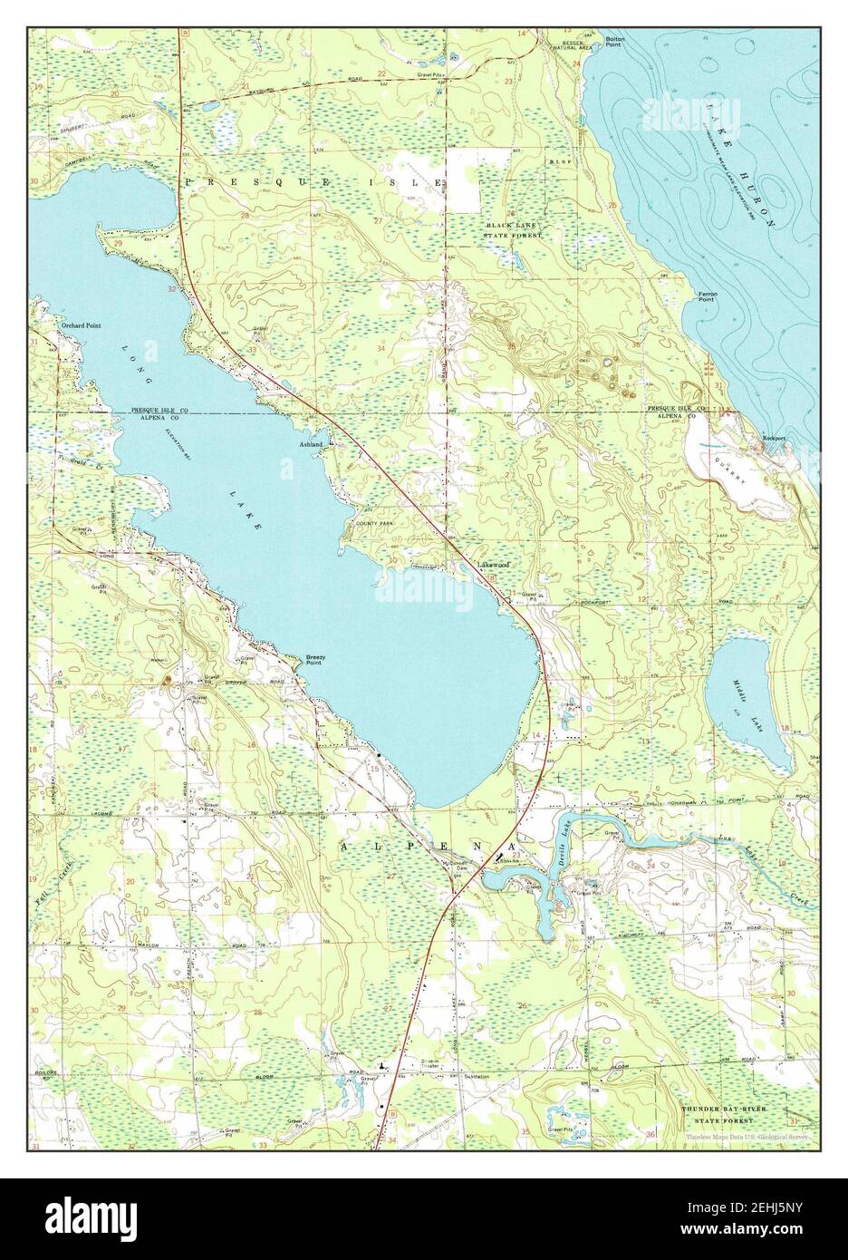 Long Lake East, Michigan, map 1971, 1:24000, United States of America ...