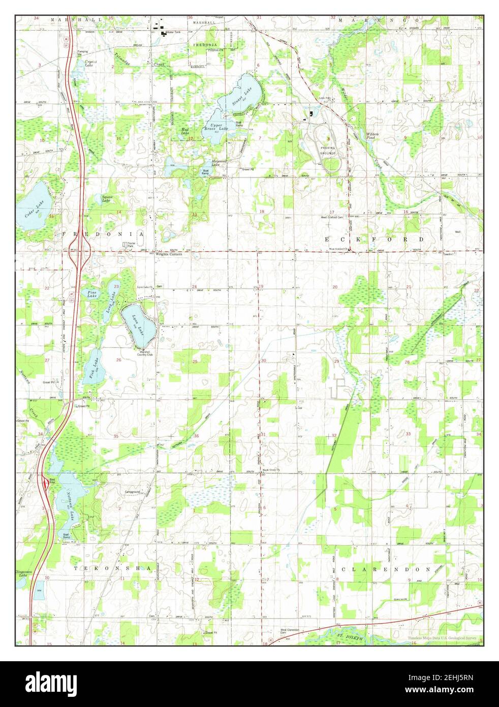 Lyon Lake, Michigan, map 1980, 1:24000, United States of America by ...
