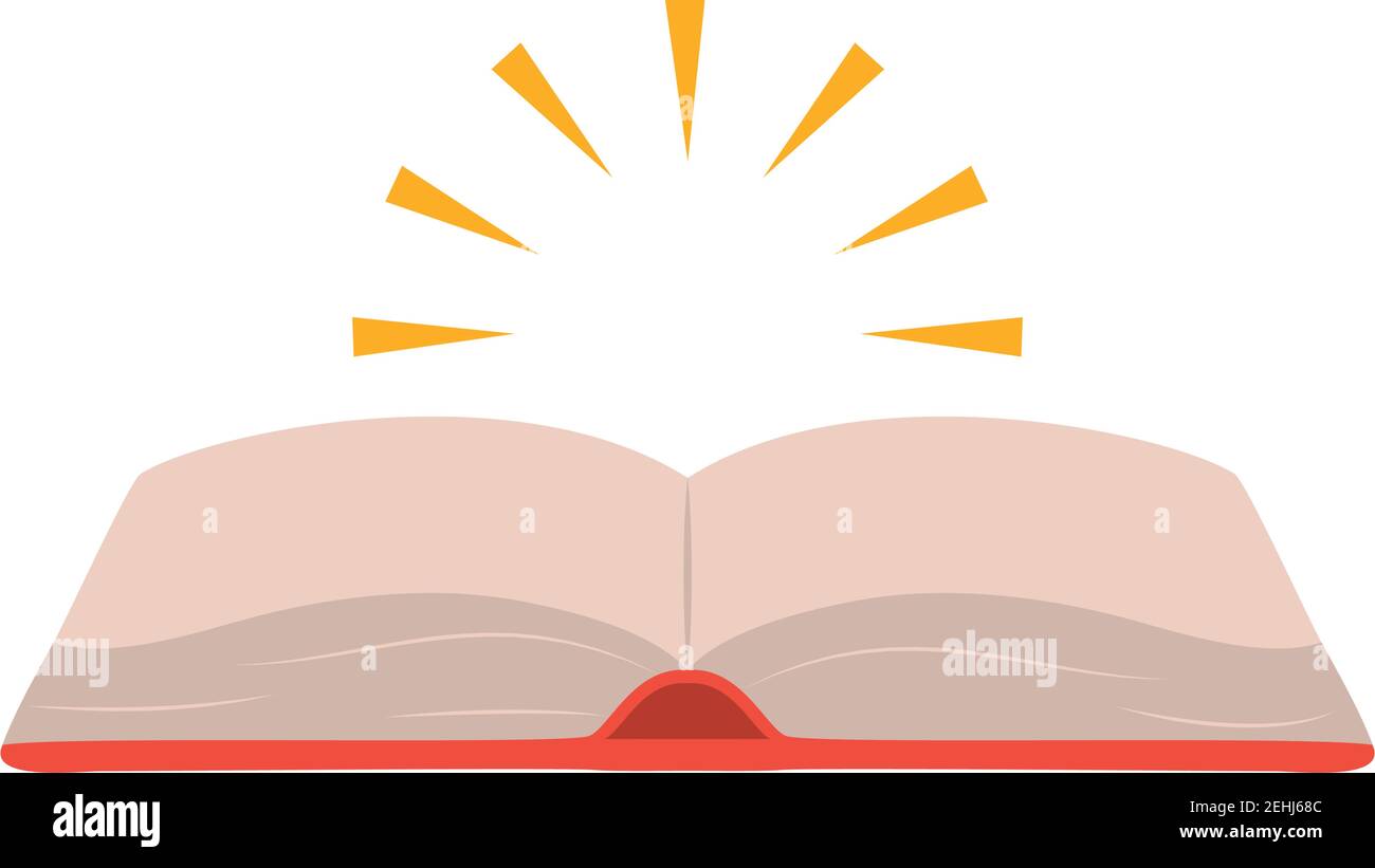 open bible book icon over white background, flat style, vector ...