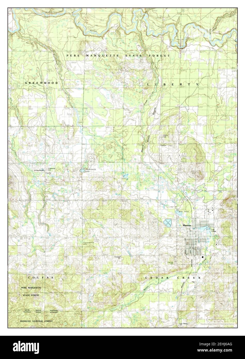 Manton, Michigan, map 1983, 1:25000, United States of America by ...